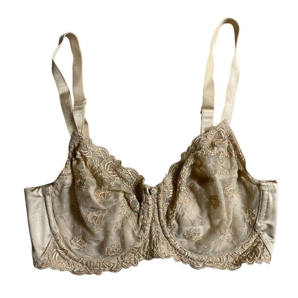 Wacoal | Intimates & Sleepwear | Wacoal Beige Lace Underwire Bra Size ...